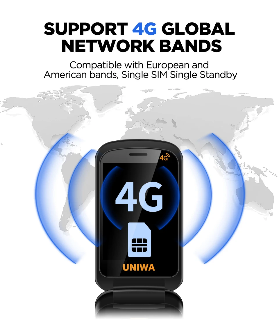 Uniwa V909t Clamshell Senior Phone Large Buttons Dual Display Sos ...