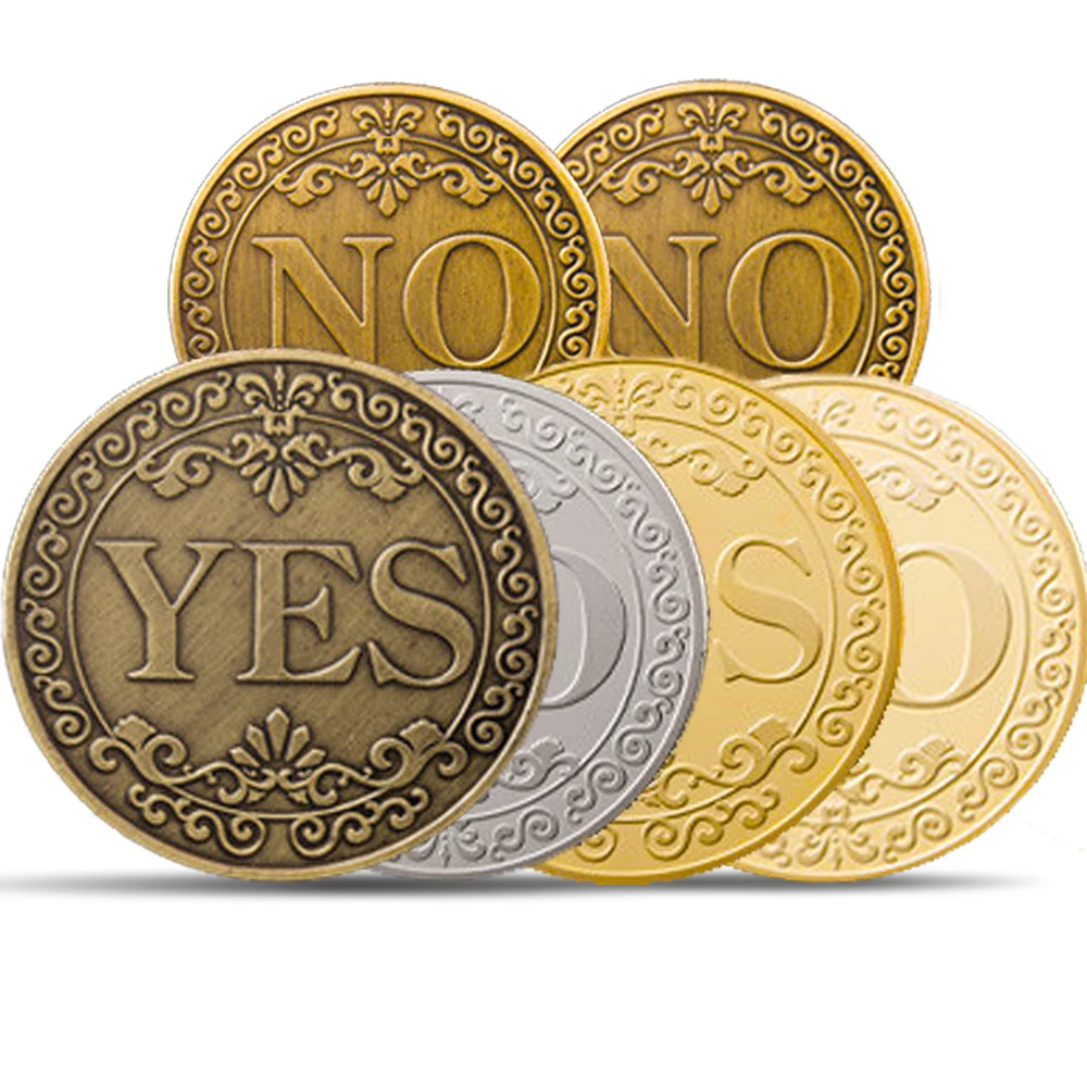 Wholesale Customizable Bulk Yes No Decision Reward Zinc Alloy Silver ...