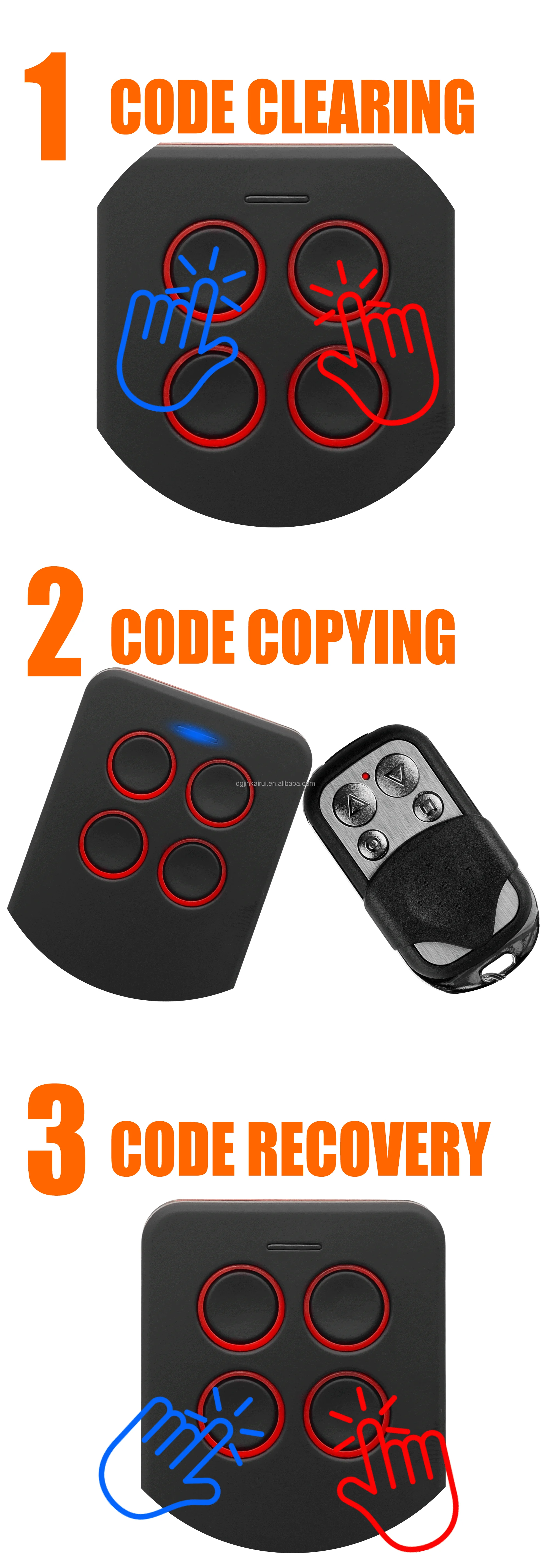 Premium Quality 433MHz 4CH Cloning Remote Control Wireless Transmitter ...