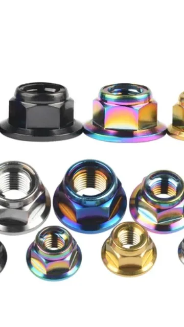 M3 M4 M5 M6 M8 Titanium Alloy Metal Insert Self-lock Nuts Hex Flange ...