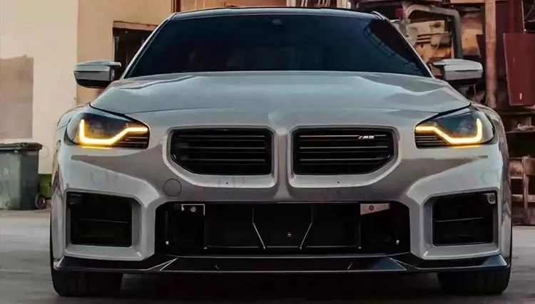 R44 Style Carbon Fiber Front Bumper Lip for BMW G87 M2 Front Bumper ...