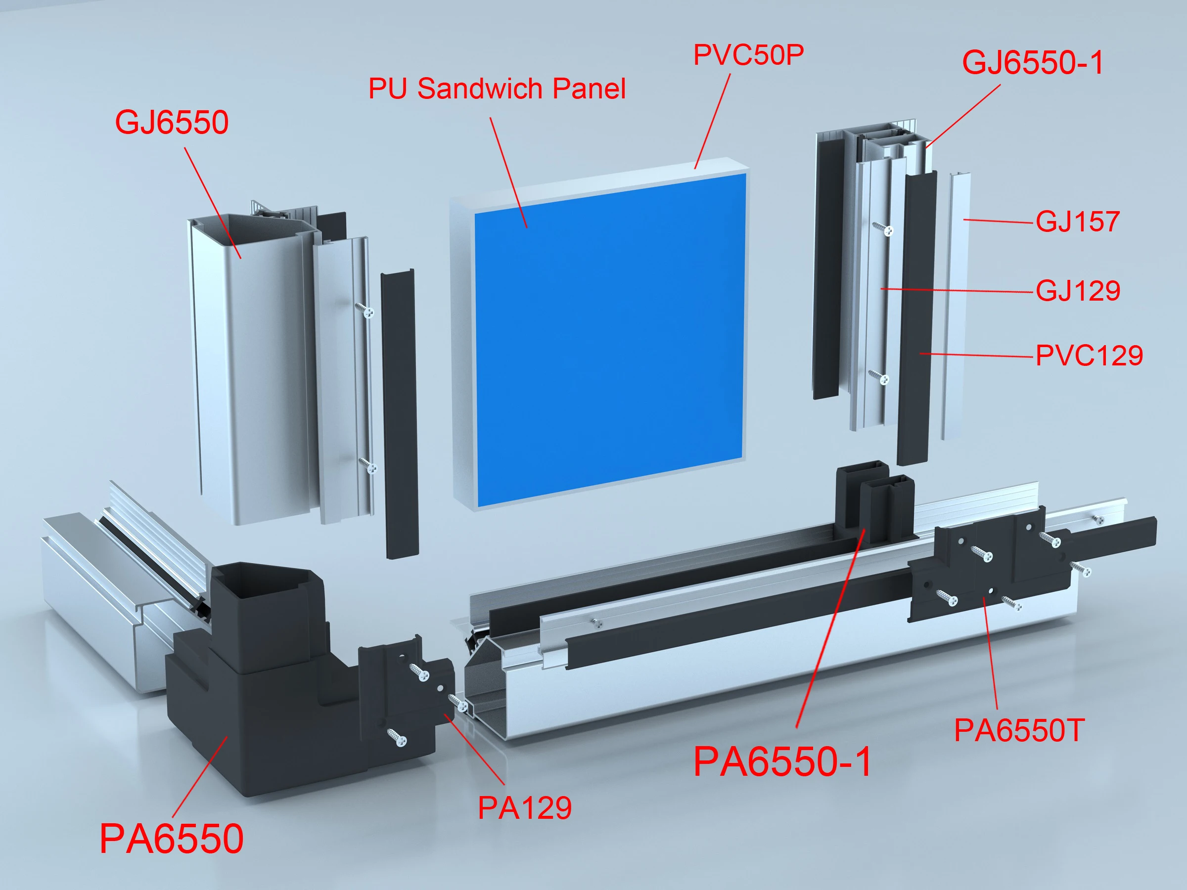 Extrusion Anodized Aluminium Insulation Profile for HVAC