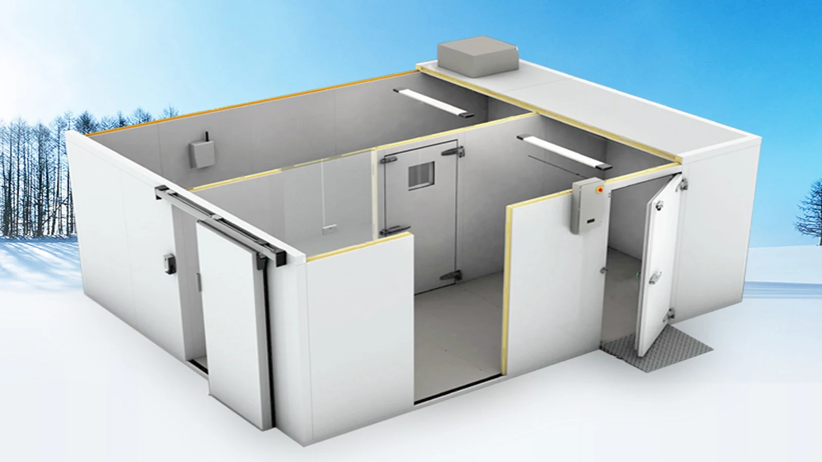 20ft 40ft Cold Storage Solar Container Cold Room With Solar Powered ...