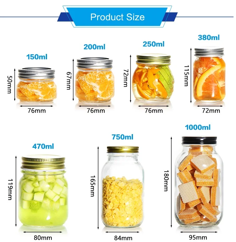Durable Glass Storage Jars - Perfect for Kitchen Organizing
