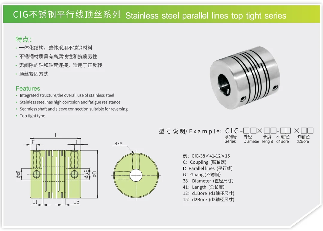 High-strength Stainless Steel Screw Thread Setscrew Coupling Series D12 ...