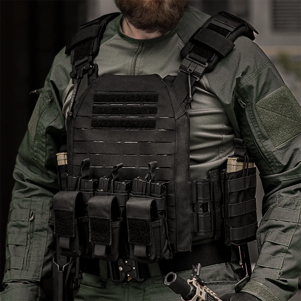 1000d Nylon Tactical Plate Carrier Vest Multi-purpose Molle Protective ...