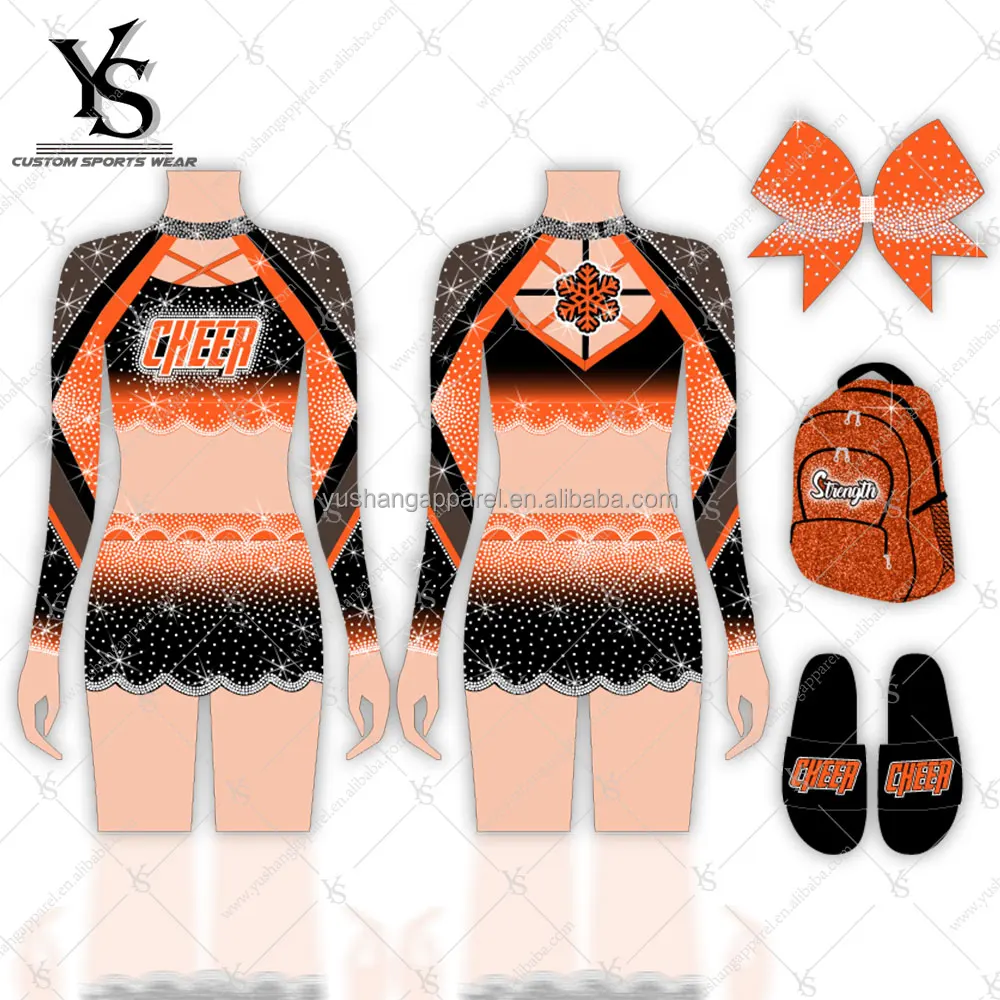 Customized Come Out Design Ideas Cheer Uniform Rhinestone Heat Transfer ...