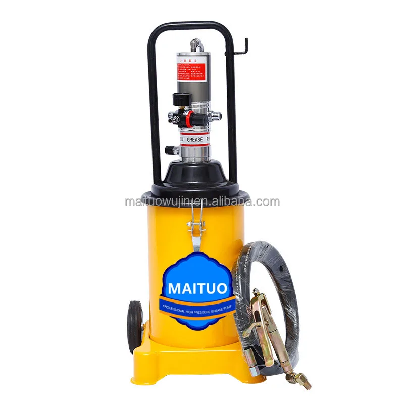 High Pressure Pneumatic Grease Injector 12l To 40l Movable Air Operated ...