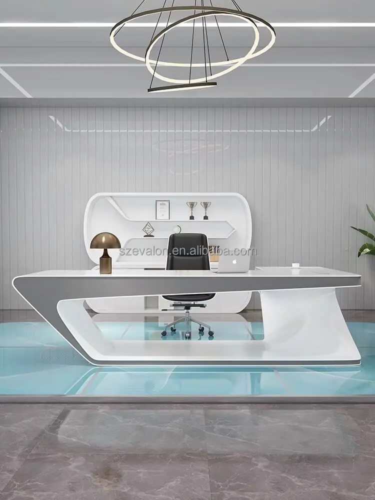 Large Wooden Computer Desk Office Furniture Executive Corner l Shape ...