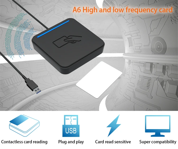 Long Range Dual Frequency desktop RFID Card Reader