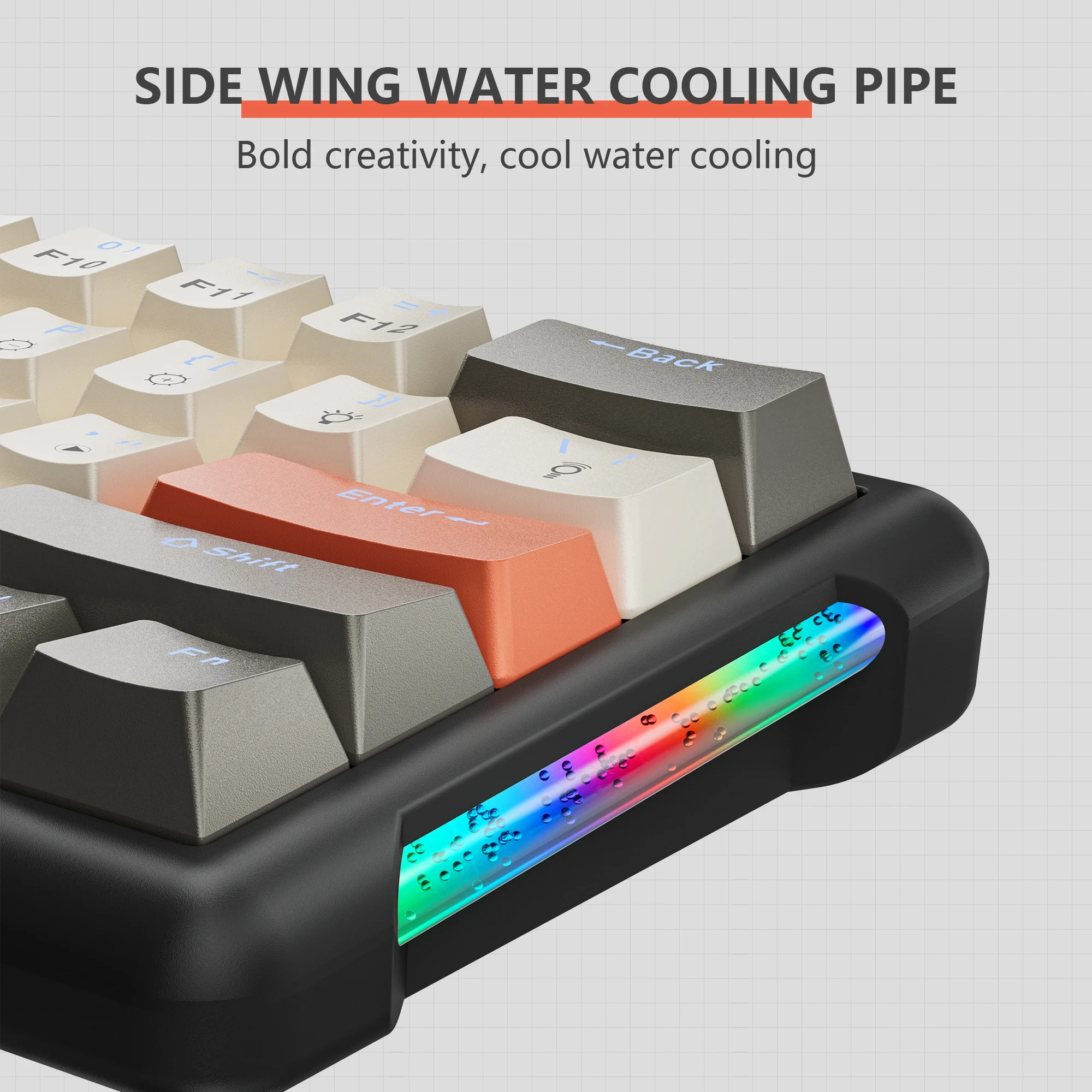 Fashion 61 Keys Keyboard 60% Rgb Led Backlit Mechanical Keyboard ...