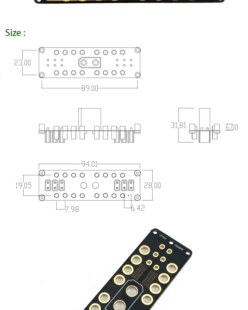 6S 12S Drone Power Distribution Board - Mini Electronic Module
