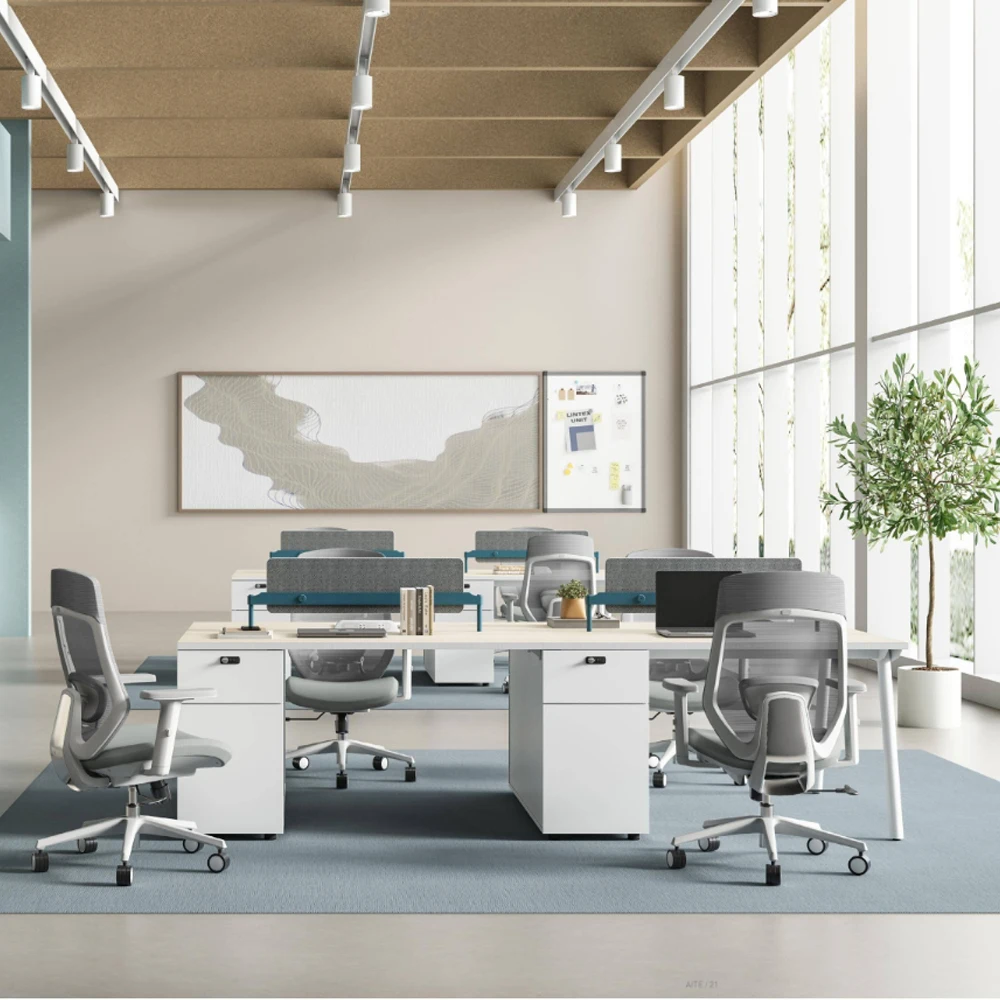 Cubicle Staff Workstation Desk Office Table Open Modular Office desk ...