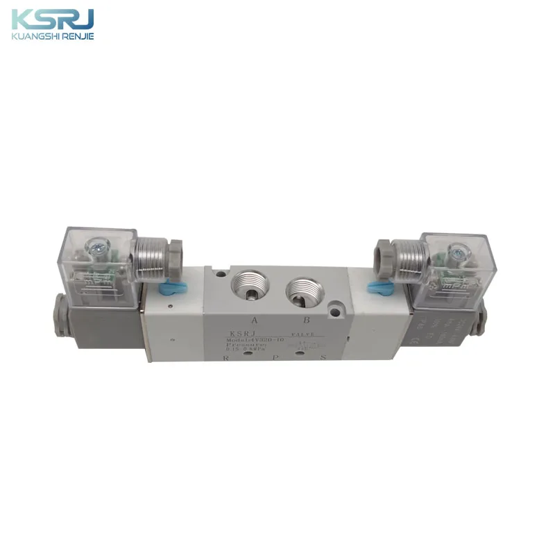 Pneumatic Solenoid Valve 4v120-06 4v220-08 4v320-10 4v420-15 Double ...