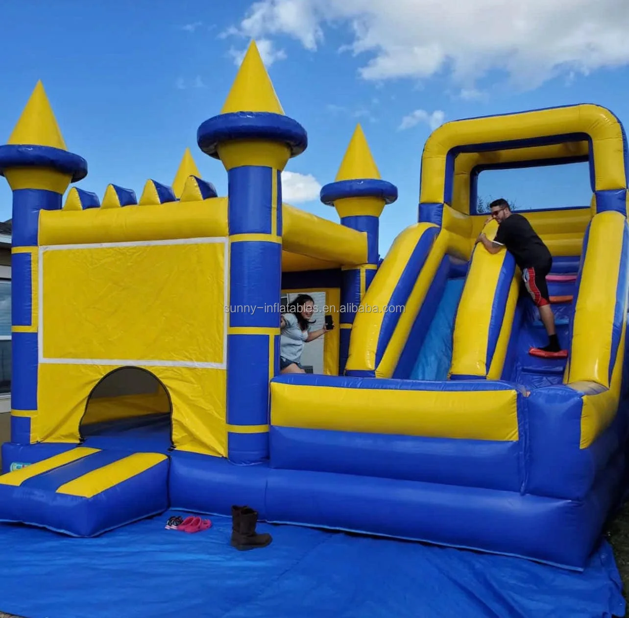 Ocean Kids Inflatables Castle Bouncy Jumping Beach Combo Bouncer Slide ...