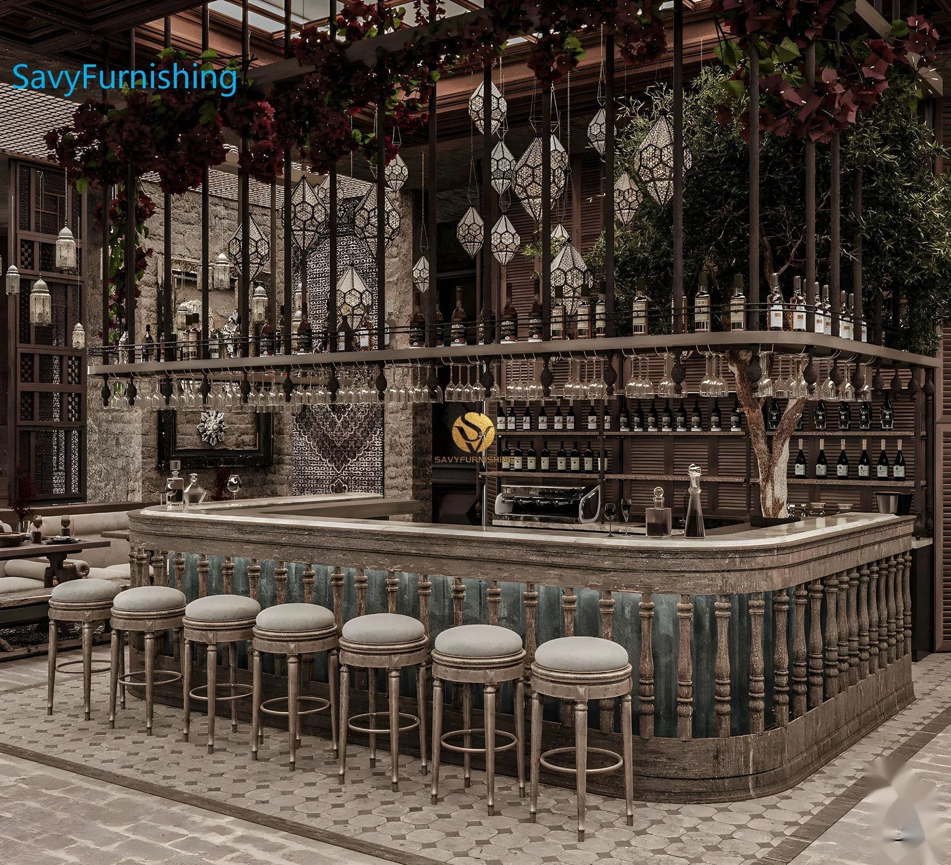 2024 New Bar Counter Design Concept 3D Unique Bar Counter Rendering ...