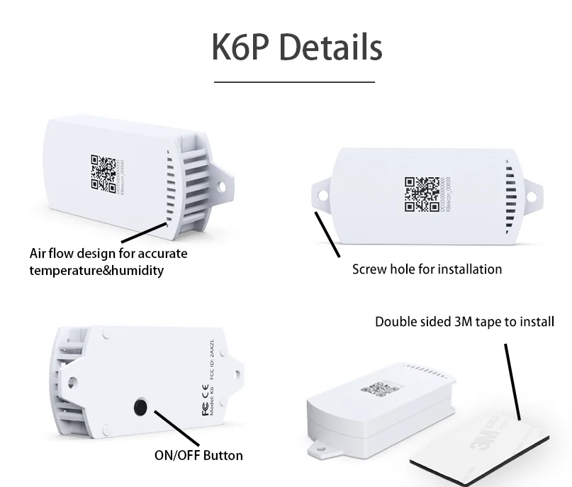 Kkm K6 Ble Sensor Beacon Monitor Internal And External Temperature ...