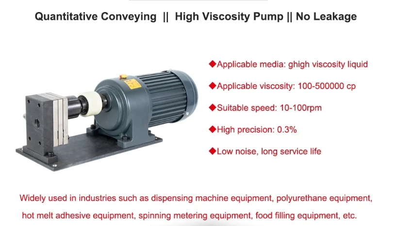 High Viscosity Fluid Gear Metering Pump for Food Filling Equipment