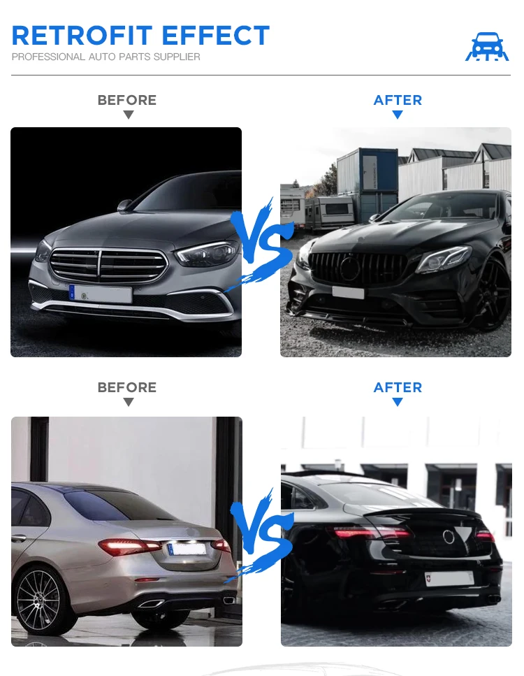 Sport Type Front Bumper Bright Strip For Benz E Class W213 2016 ...