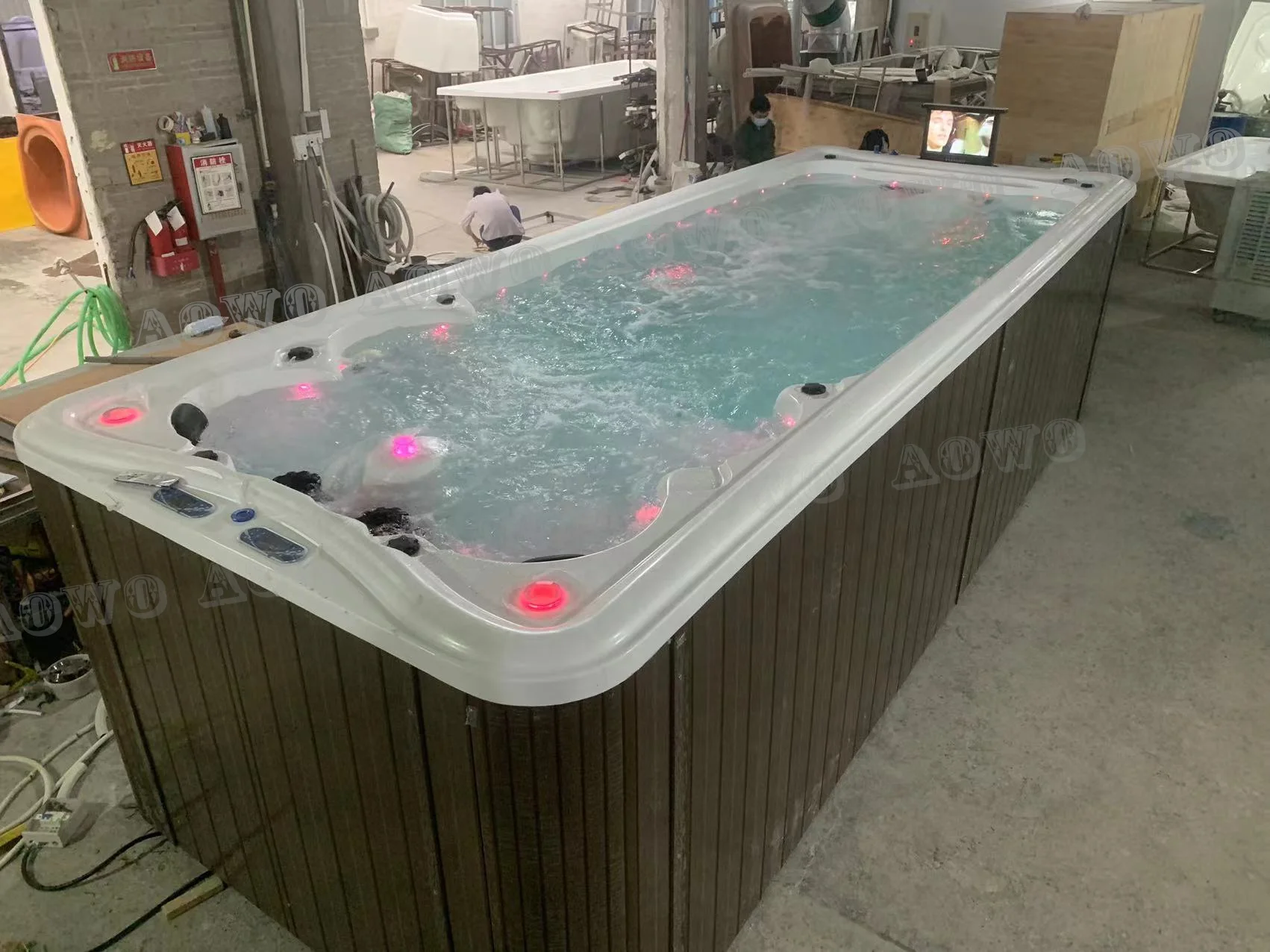 Outdoor Yacusi Pool Swim Spa - Endless Pool Training System