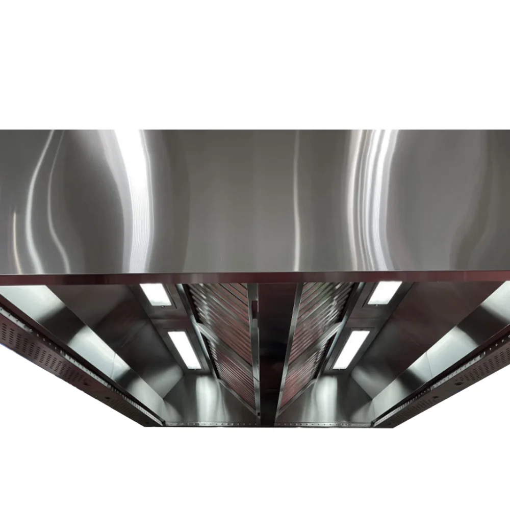 Commercial Island-Style Range Hood Light Fresh Air System Vent Exhaust ...