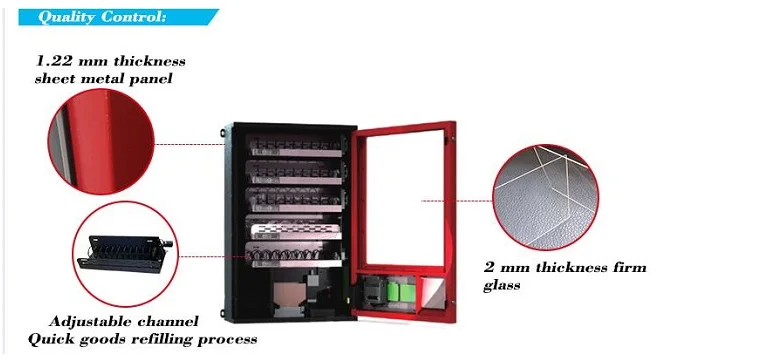 Automatic Quality Small Street Combo Vending Machine Euro For Drinks ...