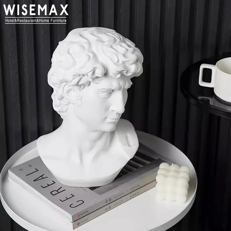 WISEMAX FURNITURE Ancient Greek Statues Living Room Decor Console Table ...