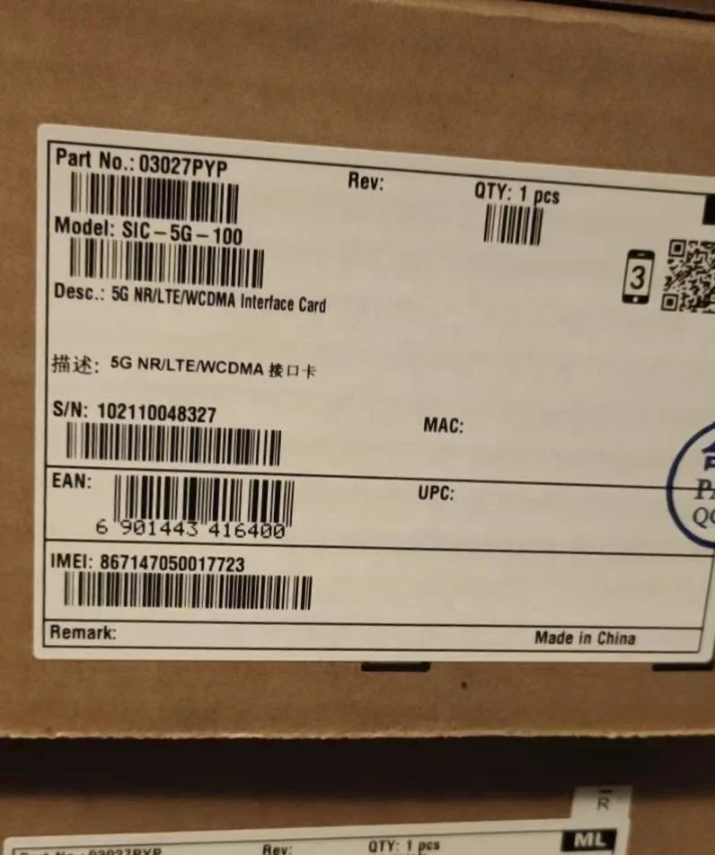New Brand 03027PYP SIC-5G-100 5G NR / LTE / WCDMA Interface Card