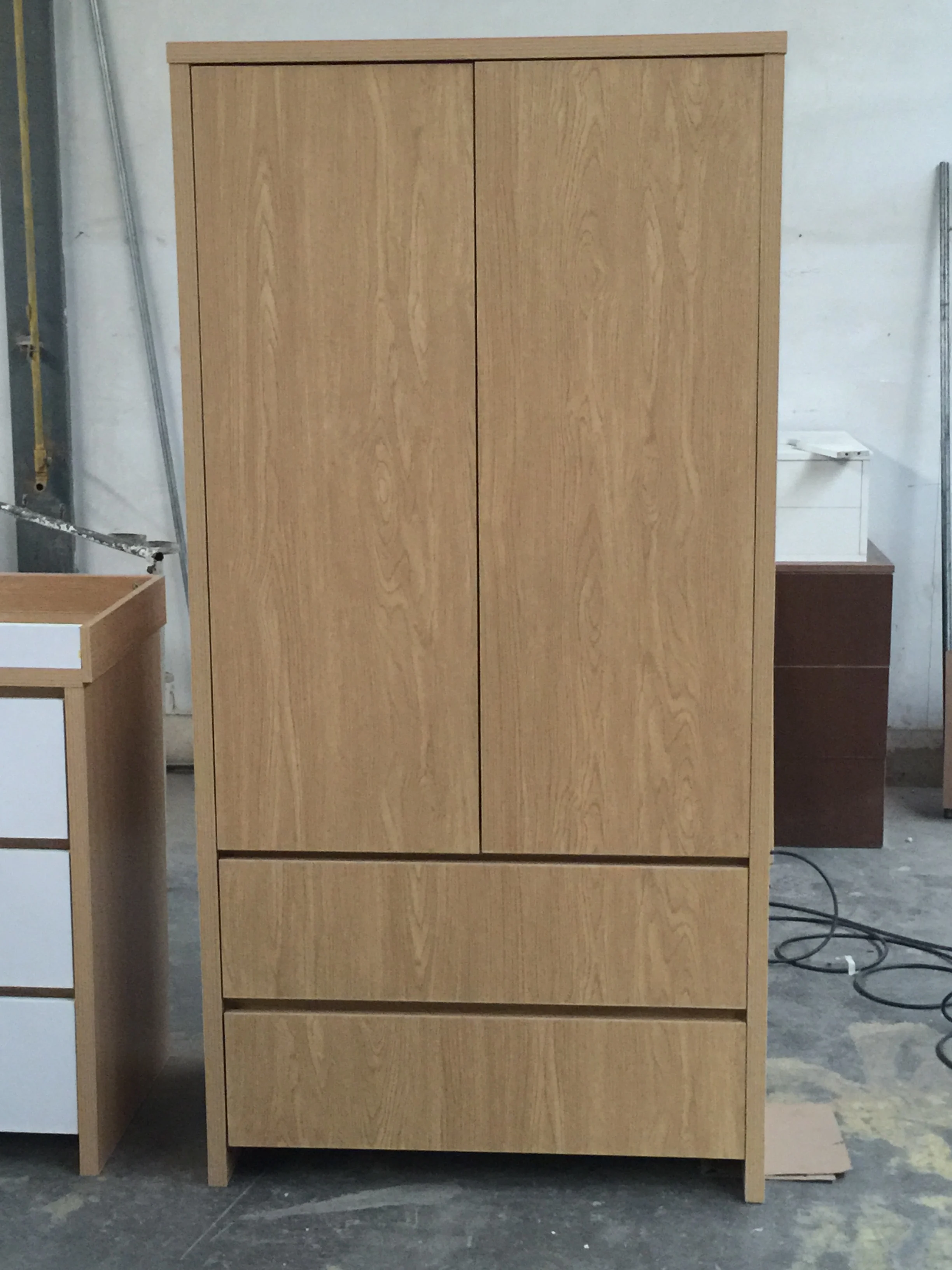 Wardrobe Simple Modern Melamine Particle Board Panel Wardrobe Storage ...