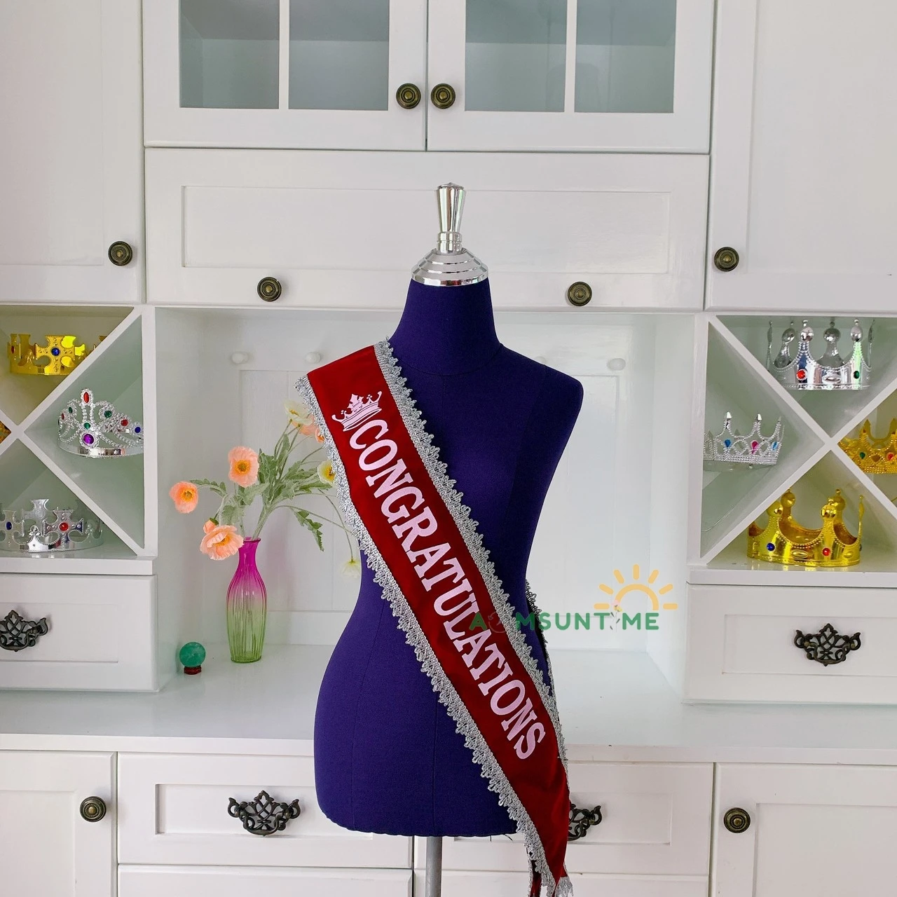 N028 Velvet Fabric Sash With The Word Congratulations 10 Available ...