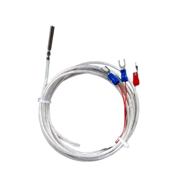 Pt100 temperature sensor thermocouple OEM flexible fiberglass silicone ...