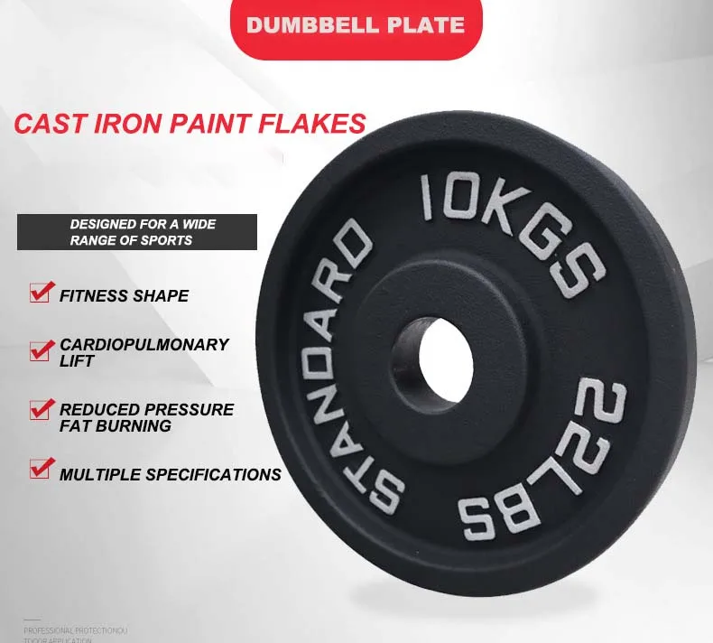 Hot Selling Cast Iron Calibrated Weights Plates Cast Iron Barbell ...