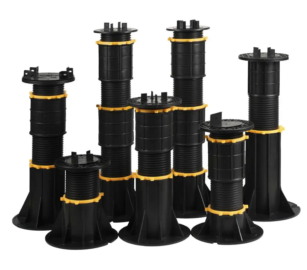 Plastic Adjustable Pedestals Raised Floor Support Pedestal For Decking ...