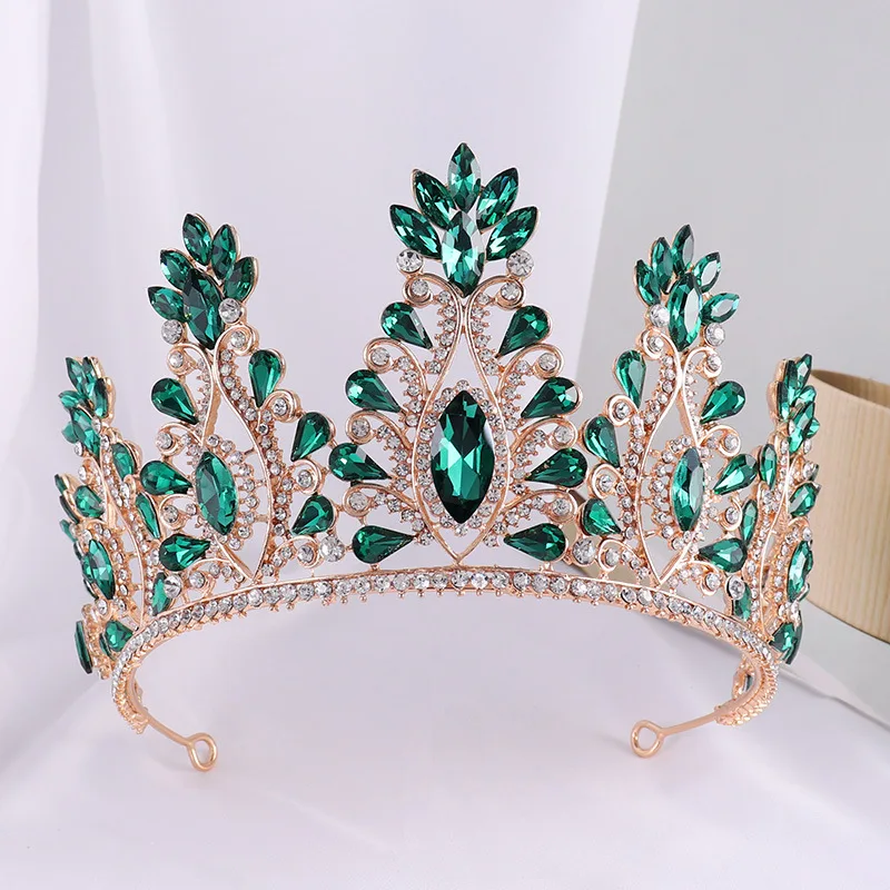 Luxury Shinny Pageant Crown Crystal Bridal Tiara Wedding Hair ...
