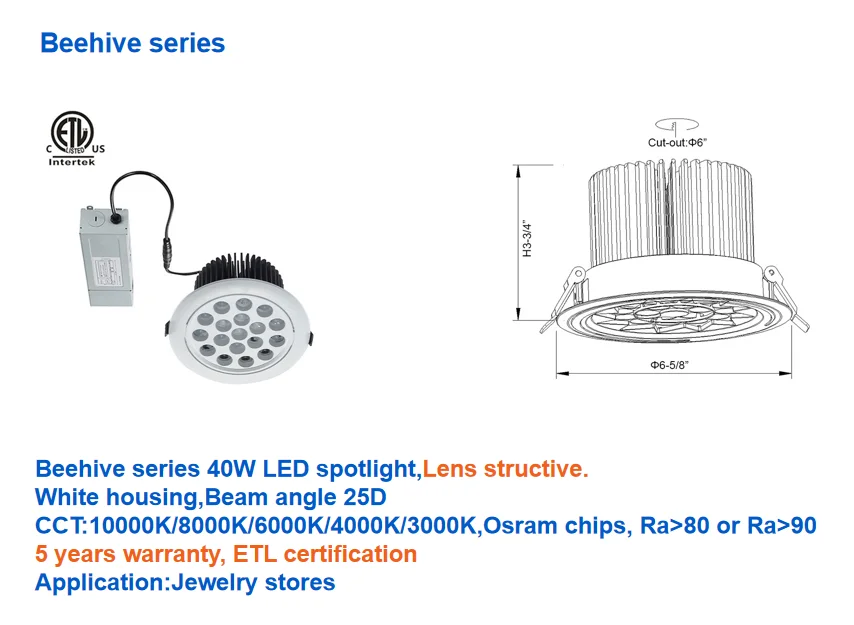 High Quality White Spotlight Ceiling Lighting Cutout 150mm LED ...