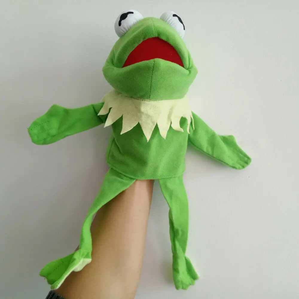 Green Crying Frog Soft Hand Puppet Plush Toy Training Skills And ...