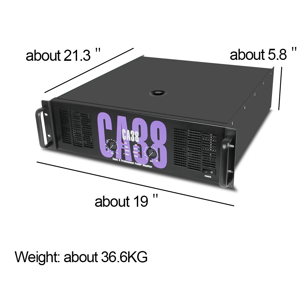 1800w Amplifier 3u 2 Channel Professional Power Amplifier For Stage Performance Concert ...