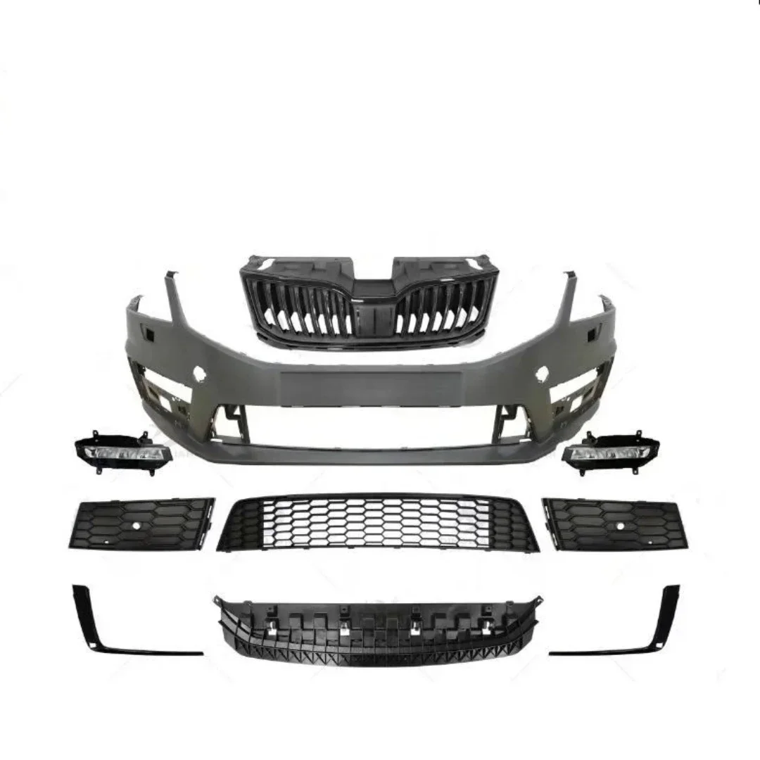 Body Kit Front Bumper Grill Trim Headlight Assembly Suitable For Skoda ...