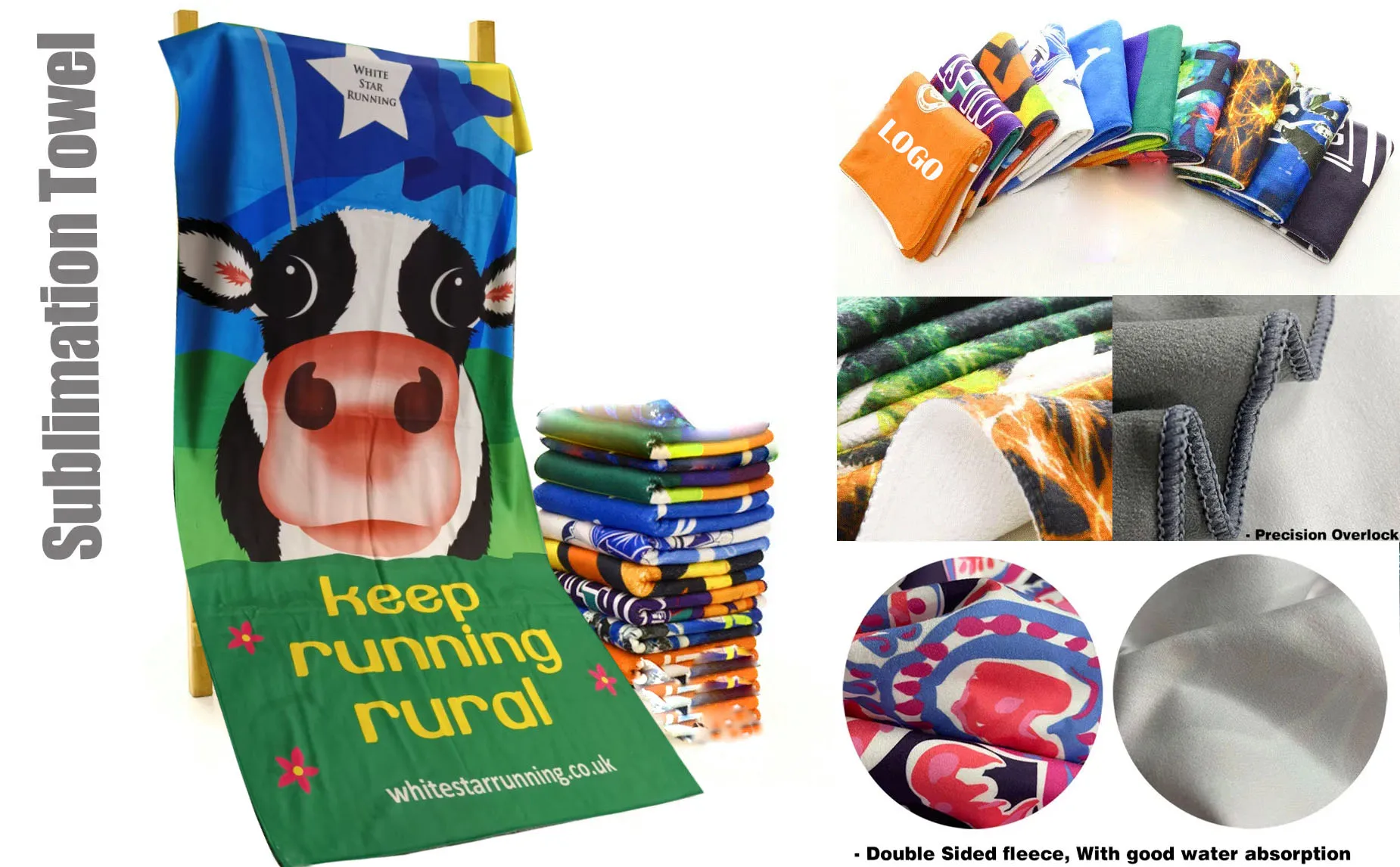 Sublimation Microfiber Beach Towels - Customizable & Durable