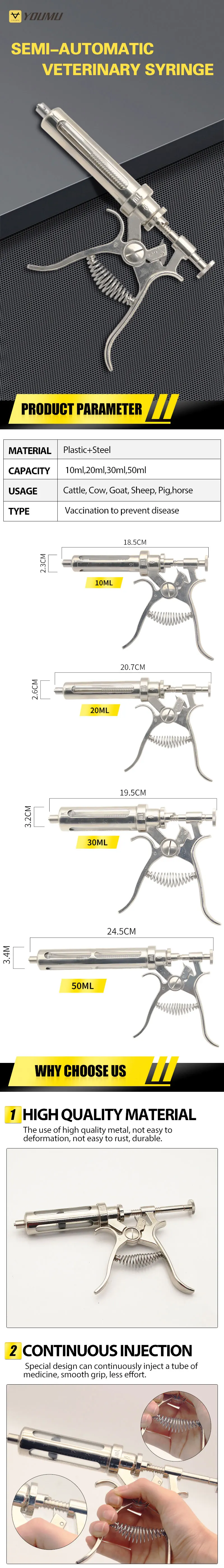 Veterinary Vaccine Syringe - Accurate & Efficient Injection