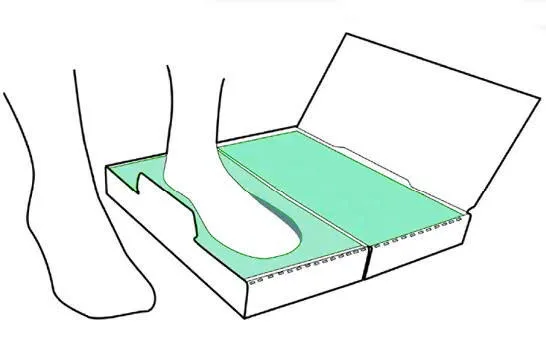 Custom Size Printing Box - Foot Feet Impression Foam Box