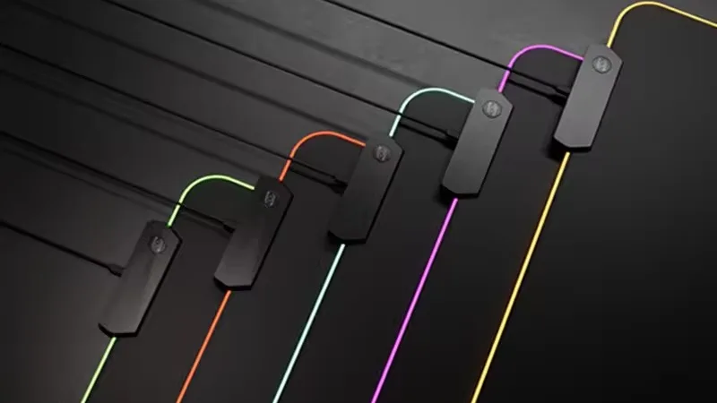 High Quality Custom Rgb Led Glowing Mousepad Large Size Mouse Pad With ...