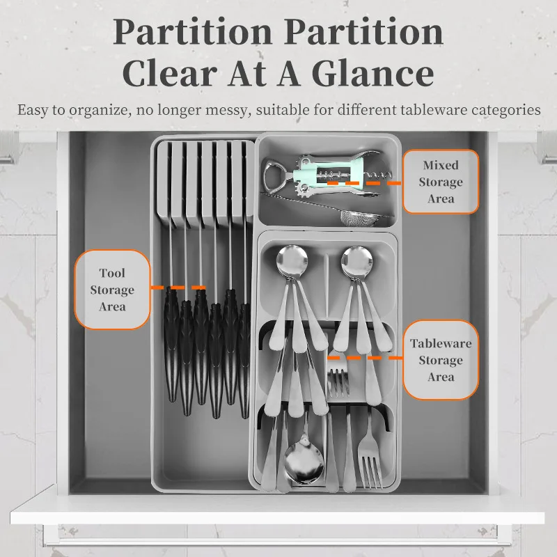 Efficient Kitchen Storage - Home Drawer Divider & Organizer