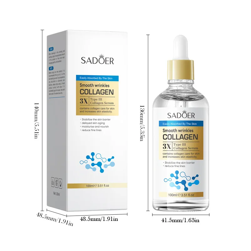 For Sadoer Full English Obm Liquid Facial Collagen Wrinkle Firming Face Anti-aging Direct ...