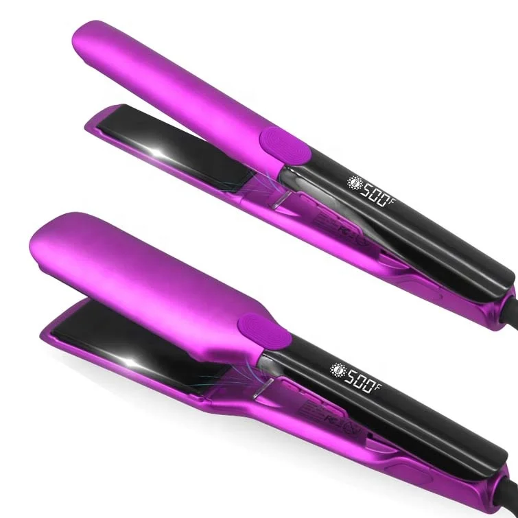 Extra Large Ceramic Flat Iron With Hair Care Ions 500 Degree 2 in 1 ...