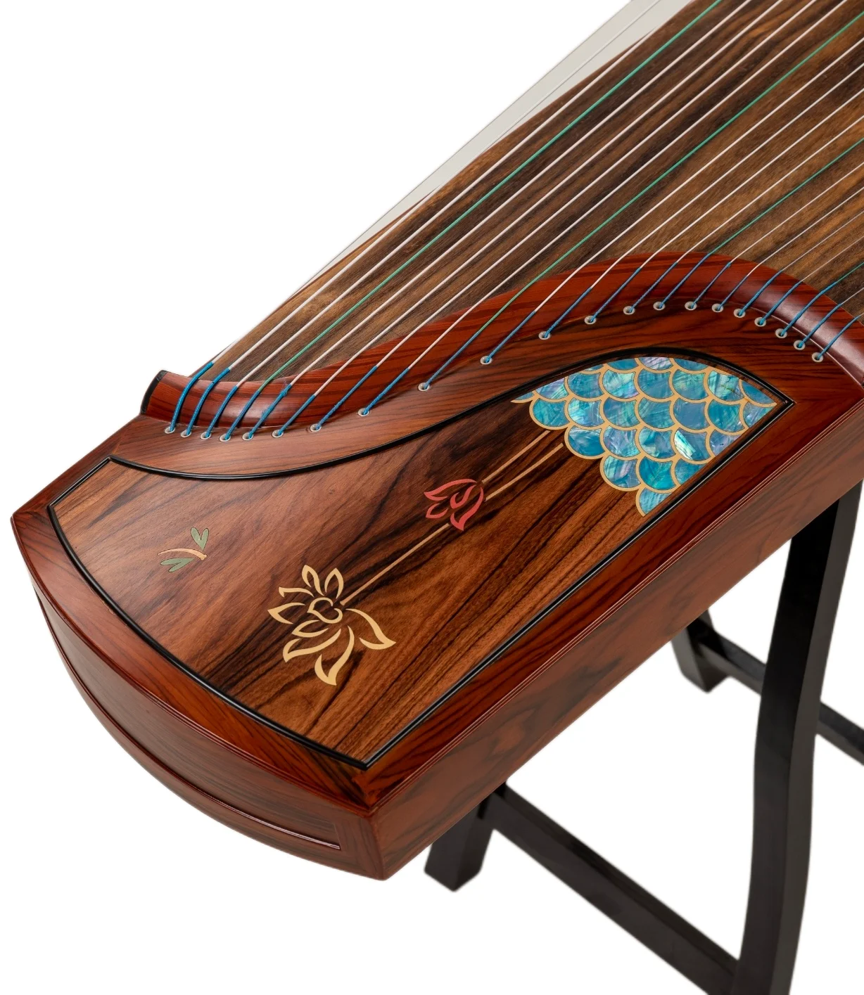Traditional 21-string Guzheng Zither Hand-dug Solid Wood Chinese ...