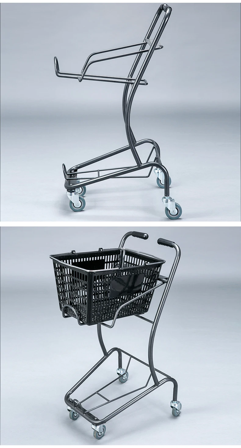 China Cheap Four Wheels Basket Trolly Shopping Cart Shopping Basket ...