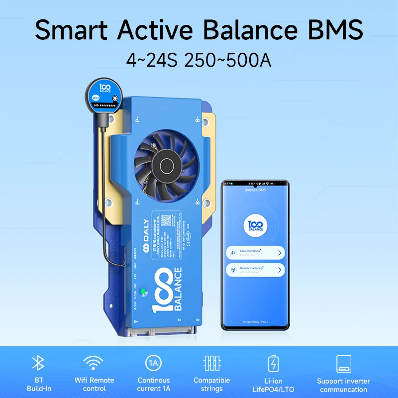 Daly Smart Active BMS 3S-25S 200A-500A for LiFePO4/Li-ion, WiFi ...