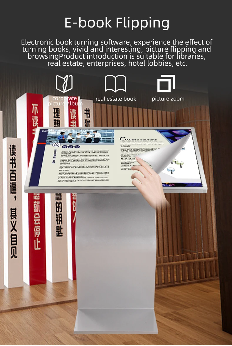 Customized Horizontal Interactive Kiosk Floor Stand 4k Full Hd ...