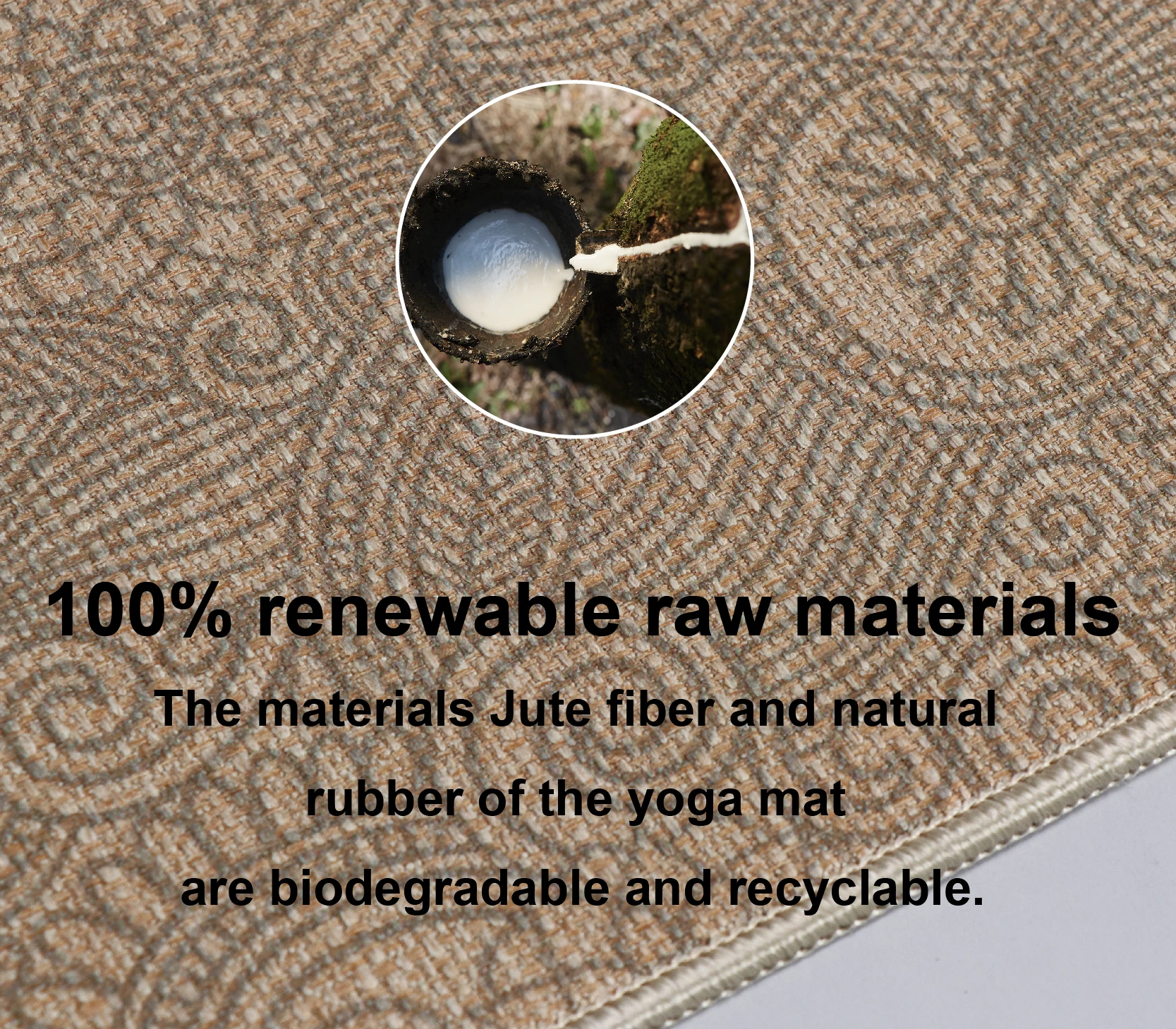 Wholesale Manufacturing Large Organic Natural Rubber Jute Yoga Mat With ...